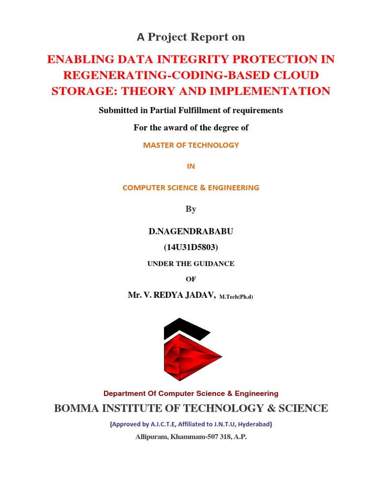 Enabling Data Integrity Protection in Regenerating-Coding-Based Cloud Storage: Theory and ...