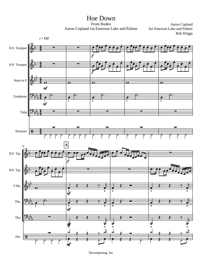 Rodeo - Copland Score - Parts PDF | PDF