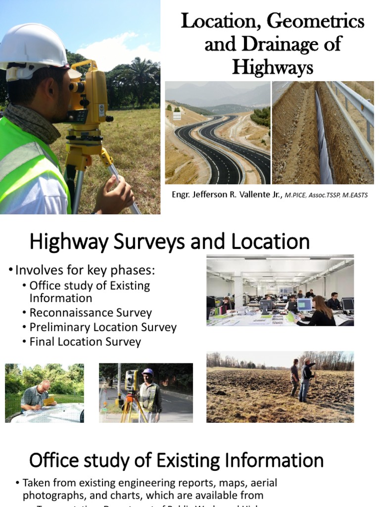 Highway Survey Methods and Standards | PDF | Road | Surveying