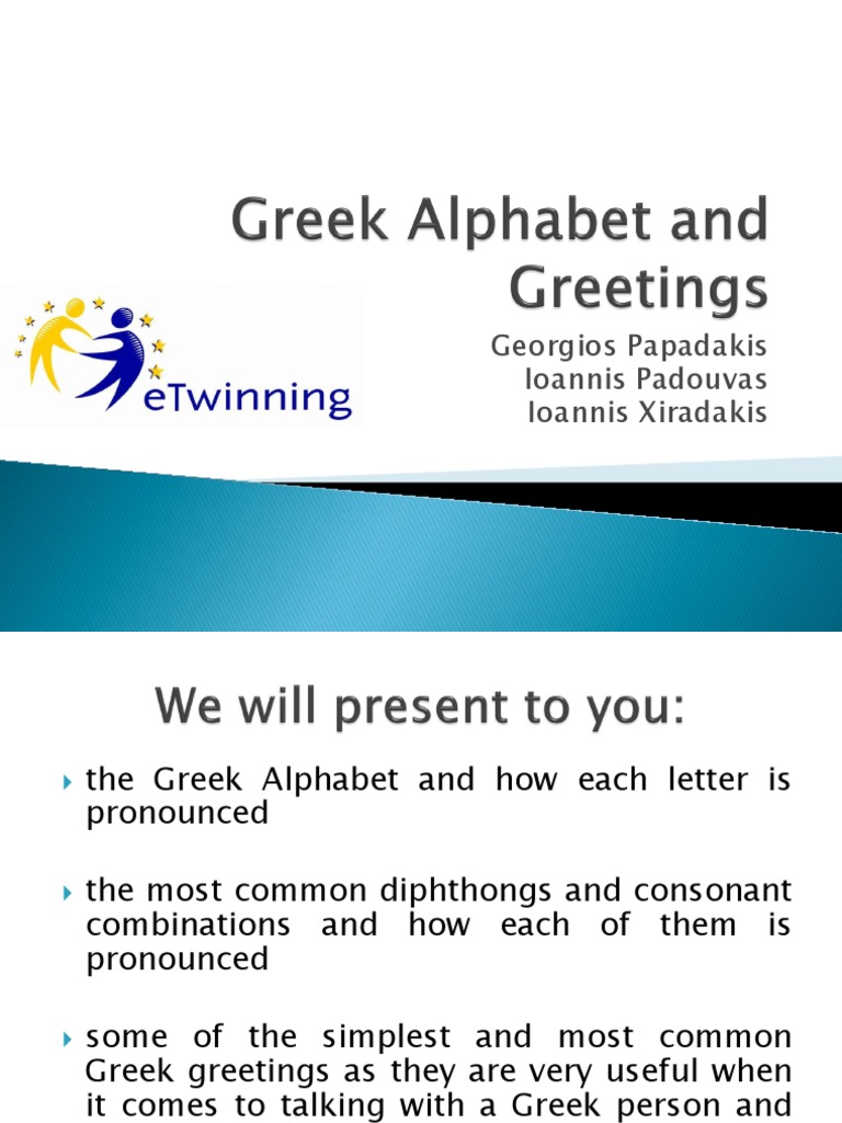 Greek Alphabet and Greetings | PDF | Greek Alphabet | Alphabet