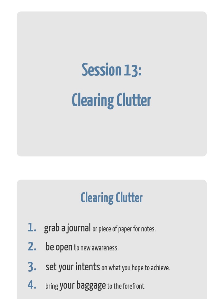 13 Clearing Clutter Workbook PDF | PDF | Economies | Business
