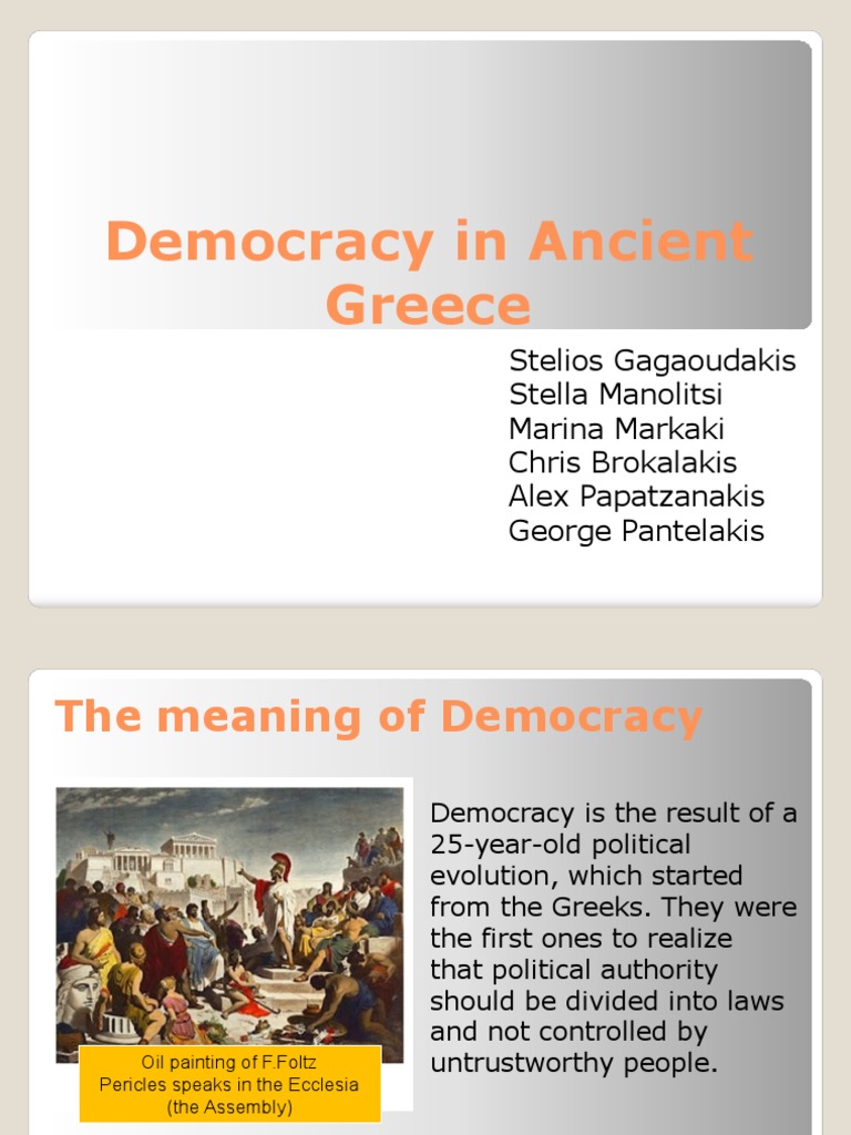 Democracy in Ancient Greece | PDF