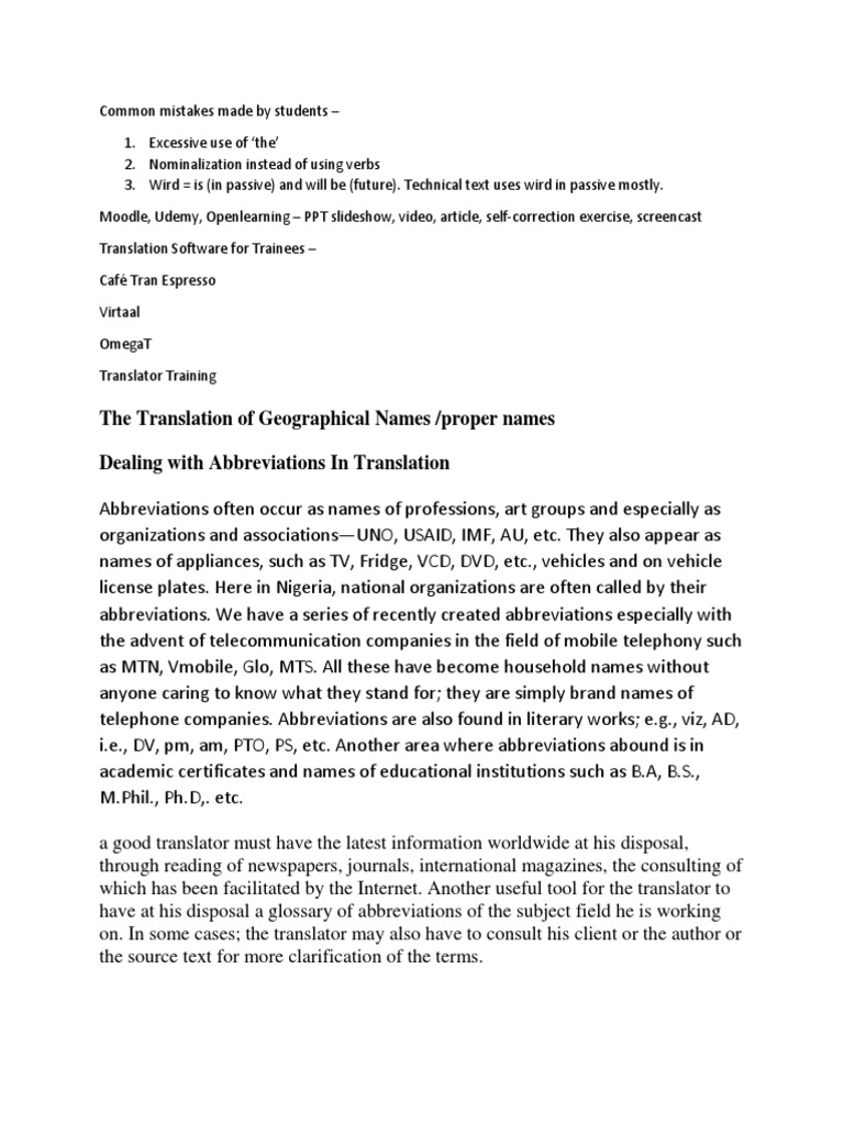 The Translation of Geographical Names /proper Names Dealing With ...