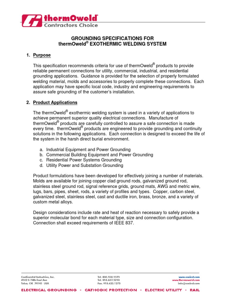 Grounding Specifications | PDF | Packaging And Labeling | Welding