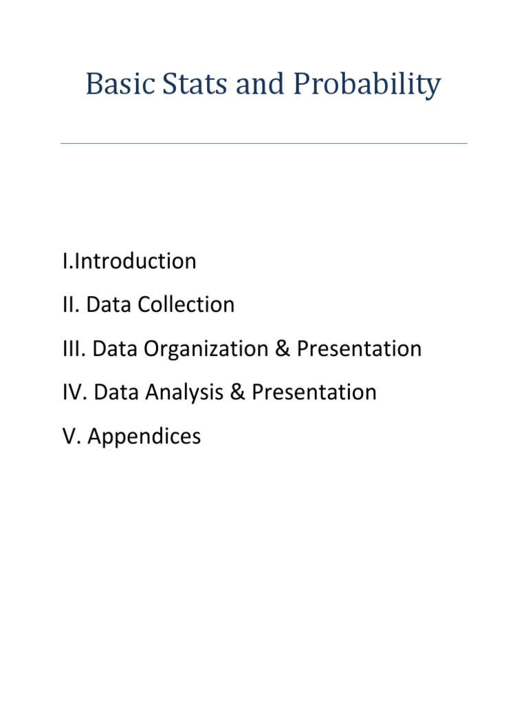 Statistic and Probability | Download Free PDF | Statistics | Data