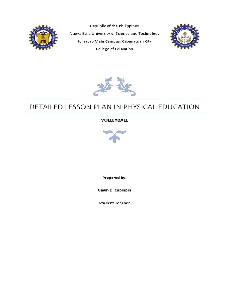 Detailed Volleyball Lesson Plan | PDF | Volleyball | Ball Games