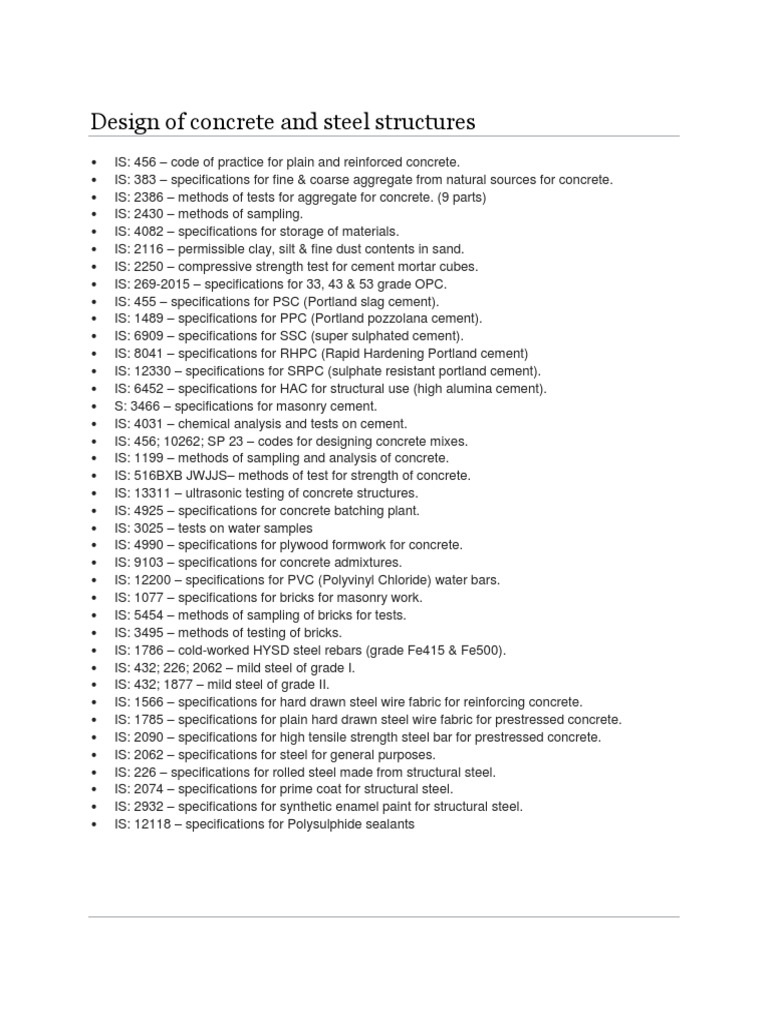Design of Concrete and Steel Structures | PDF | Concrete | Mortar (Masonry)