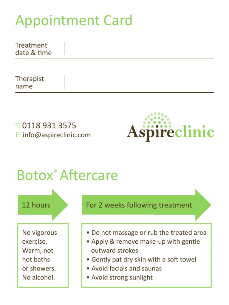 Botox Aftercare PDF | PDF