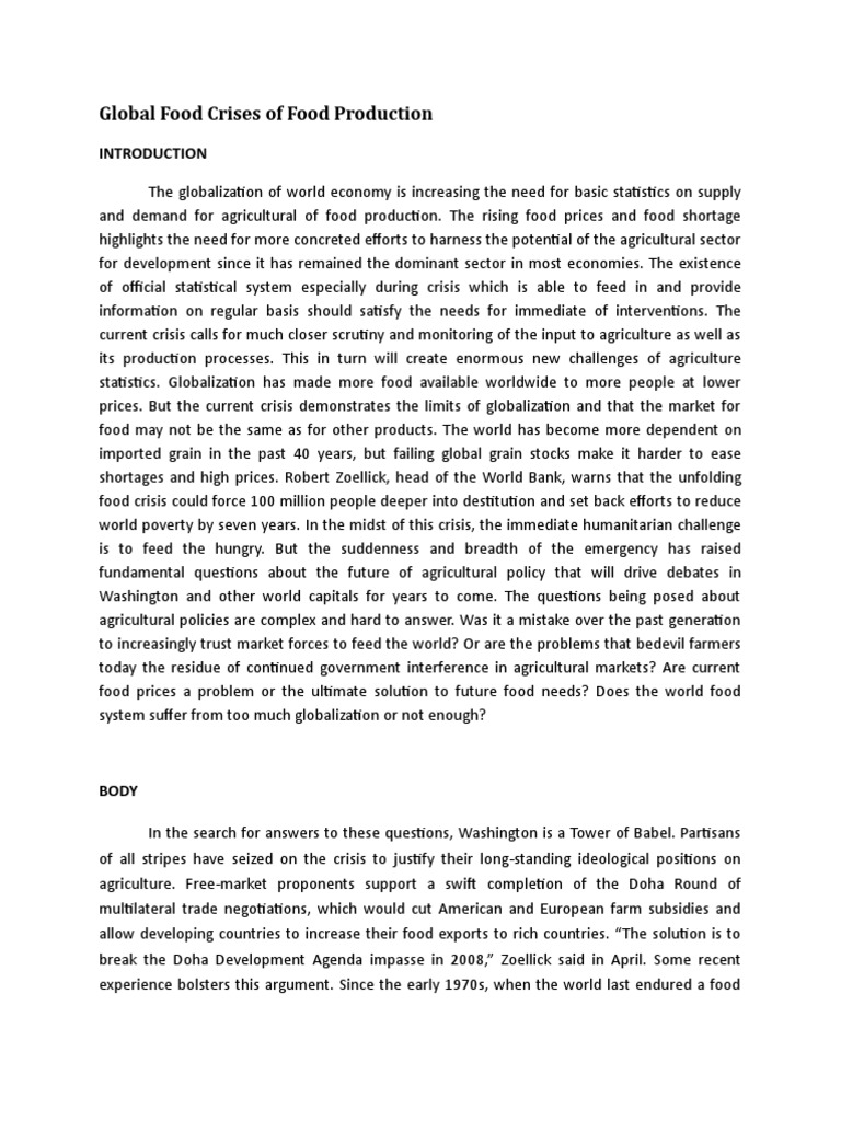 Key Study | PDF | Agriculture | Malnutrition