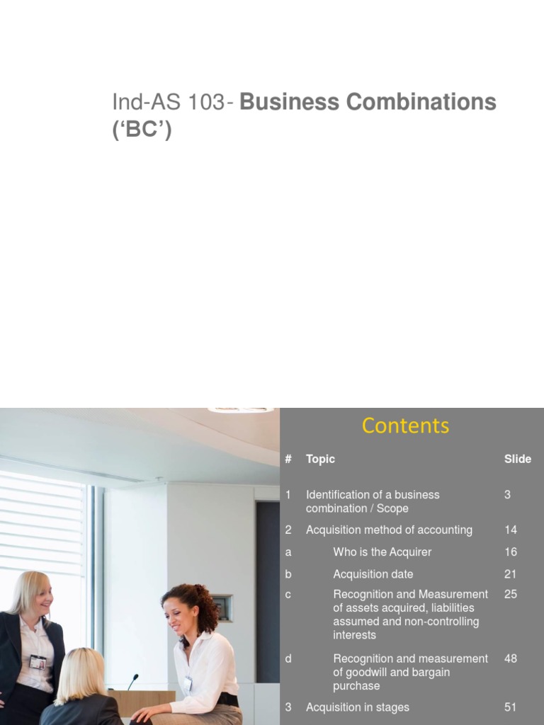 Ind-AS 103 | Download Free PDF | Mergers And Acquisitions | Goodwill ...