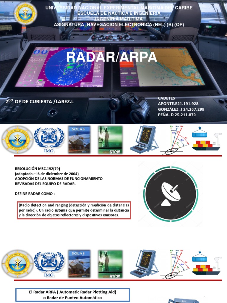 Funcionamiento y Uso del Radar ARPA | PDF | Transmisor | Radar