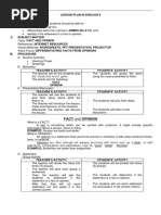 Grade 7 Fact and Opinion Lesson Plan | PDF | Opinion | Lesson Plan