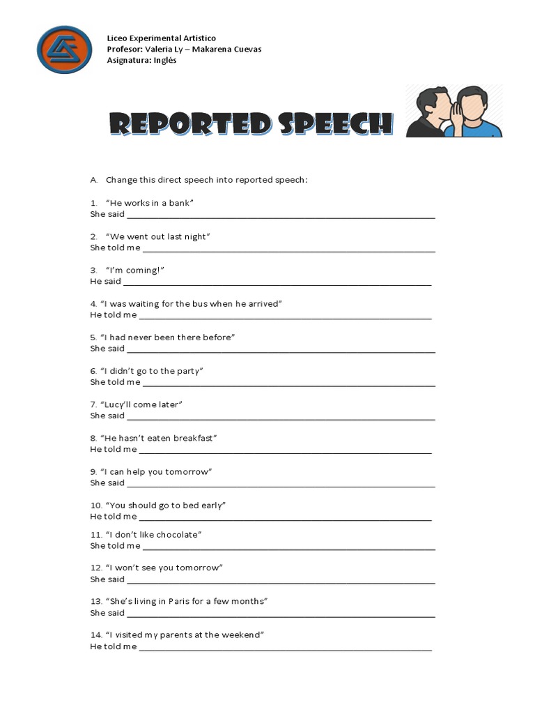 Handout 6 Reported Speech | PDF