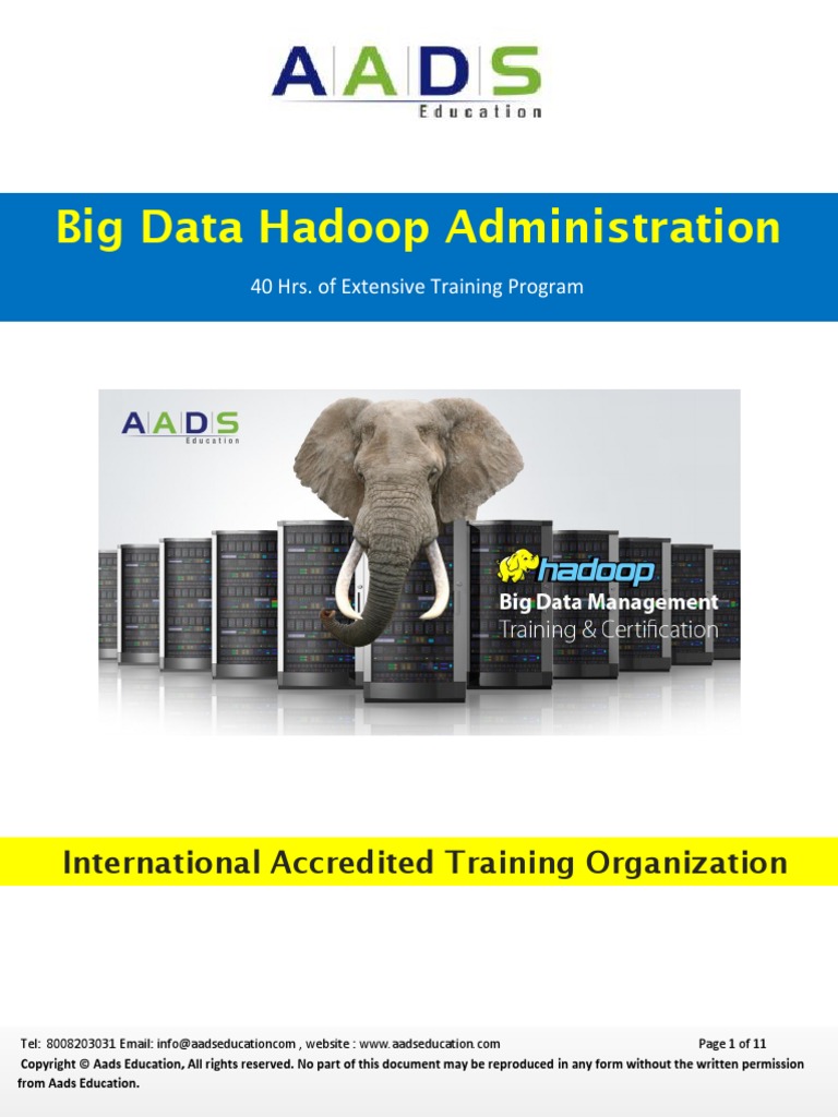 1.hadoop Admin Brochure | PDF | Apache Hadoop | Apache Spark