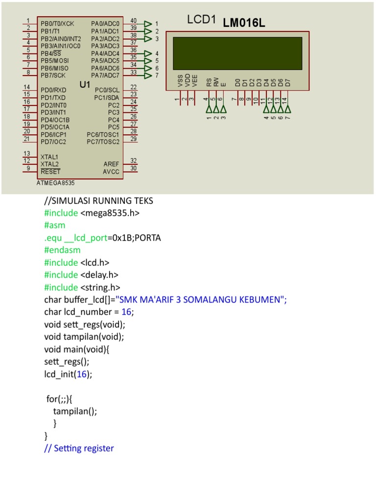 LCD1 LM016L: #Include #Asm .Equ - LCD - Port #Endasm #Include #Include #Include | PDF
