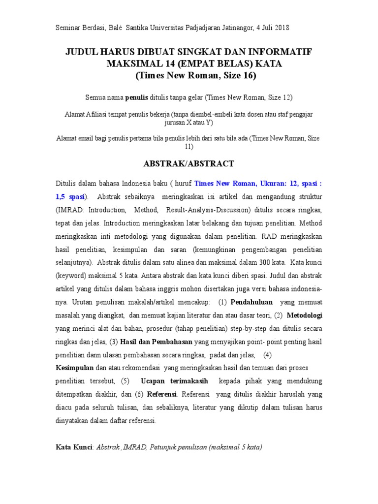 Format Penulisan Full Paper | PDF