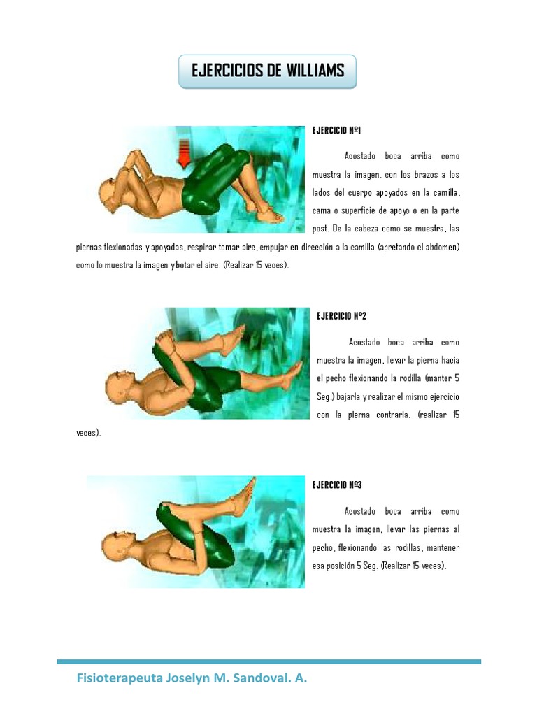 Ejercicios de Williams para abdomen y piernas | PDF