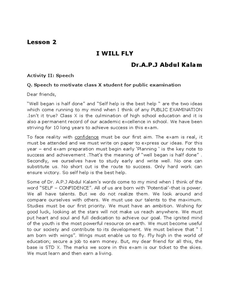 Lesson2 - I Will Fly PDF | PDF