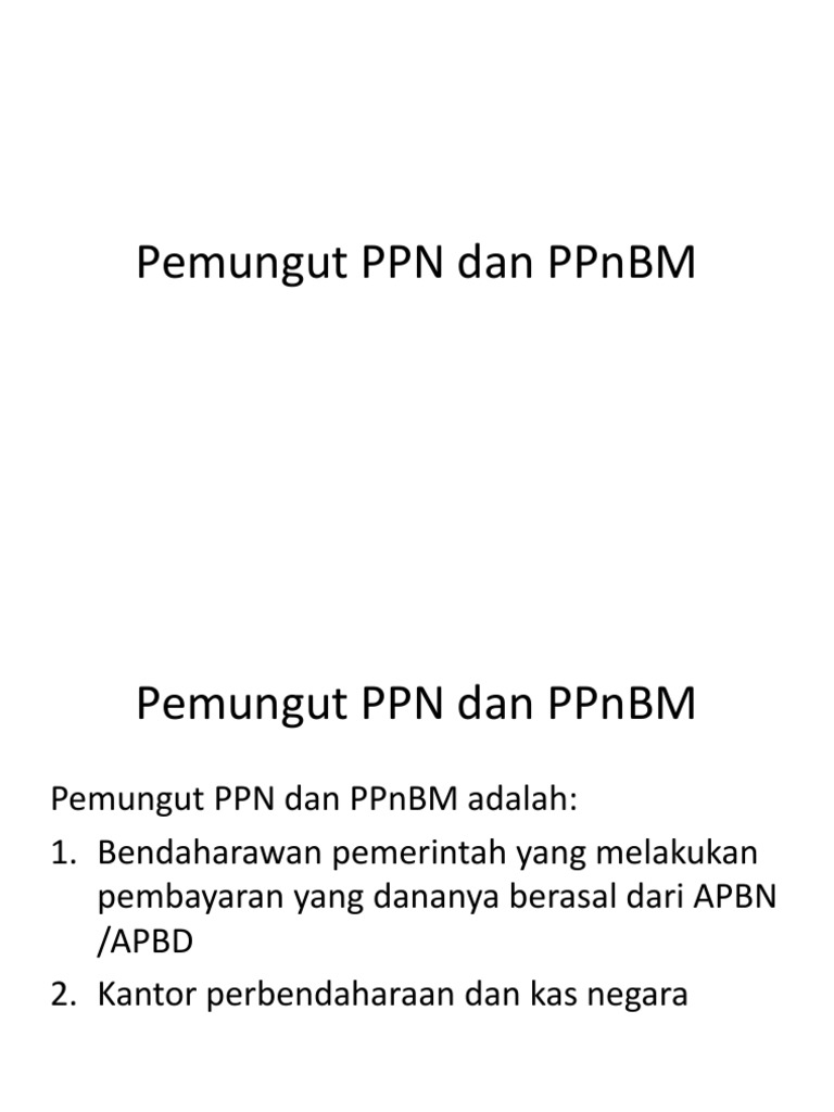Pemungut PPN Dan PPNBM | PDF