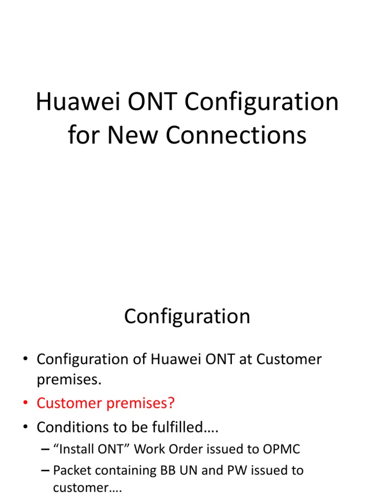 Huawei ONT Config - 30!09!2015 | PDF