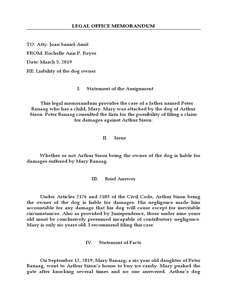 Reyes-Legal Memorandum | PDF