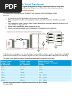 Transformer Test Report | PDF | Transformer | Power (Physics)