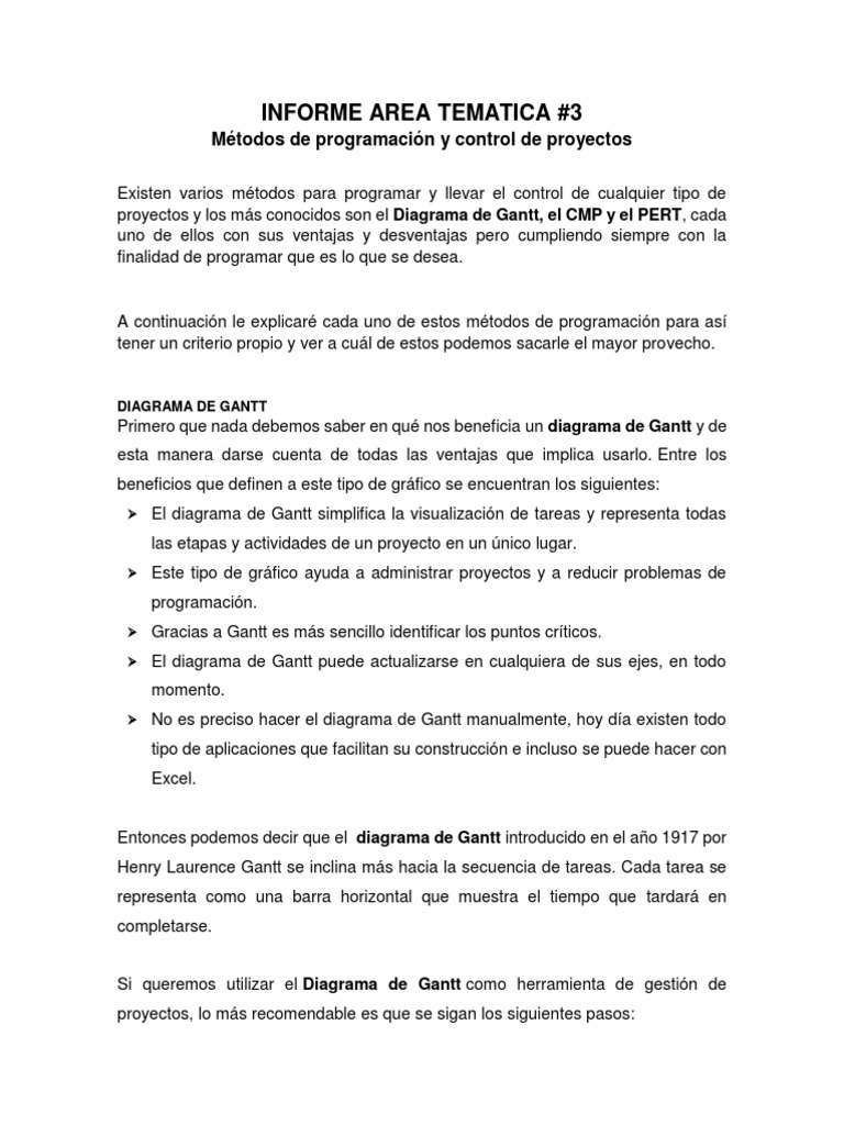 Informe Diego Sequera | PDF | Gestión de proyectos | Planificación