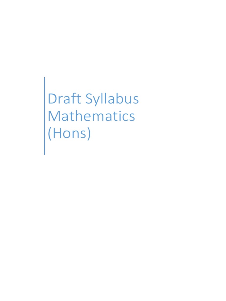 Mathematics Syllabus PDF | PDF | Numerical Analysis | Partial ...