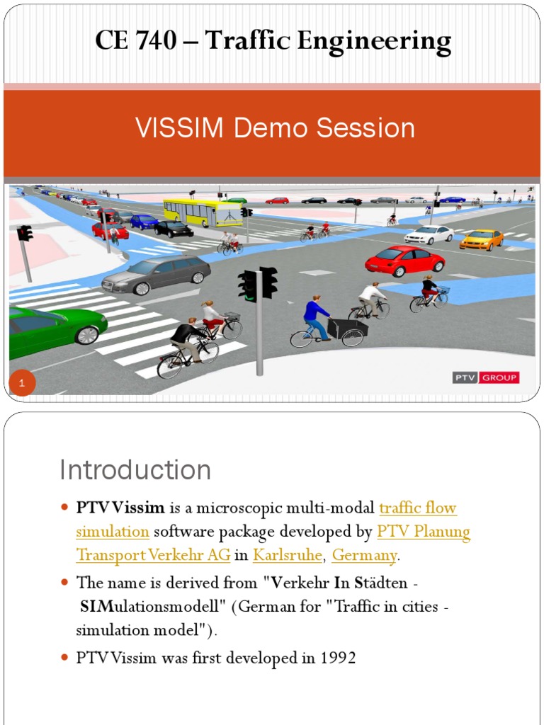 Traffic Simulation with PTV Vissim | PDF | Traffic | Land Transport
