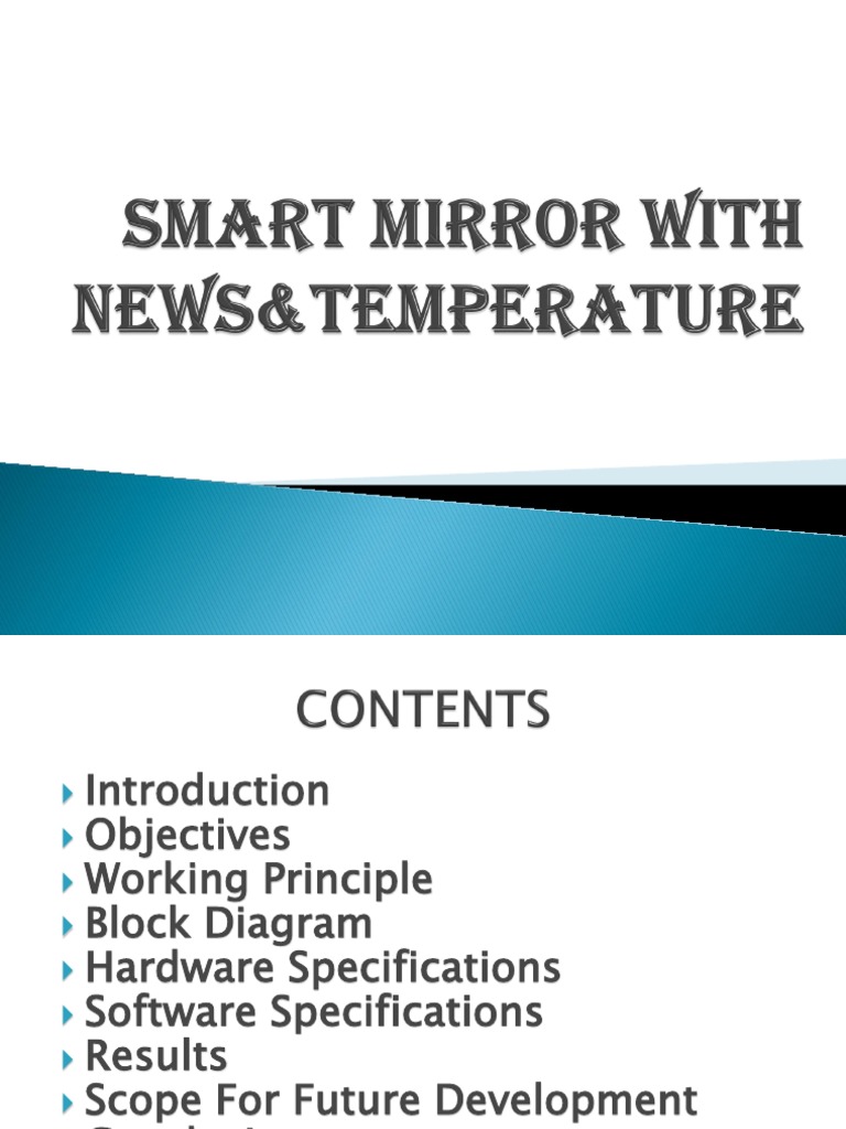Iot Smart Mirror | PDF | Raspberry Pi | Internet Of Things