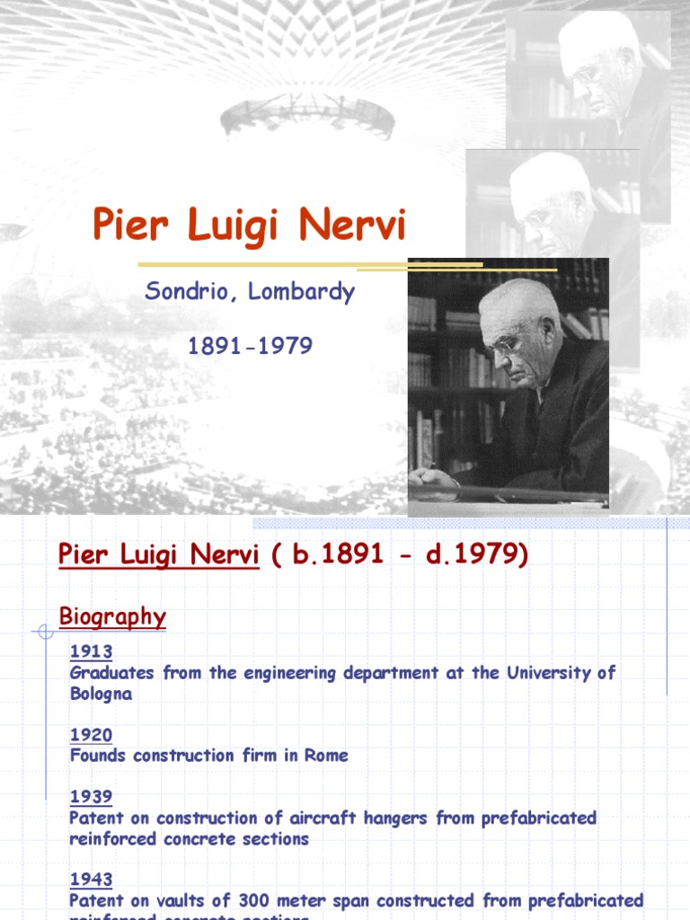 Nervi PPT NW | PDF | Dome | Vault (Architecture)
