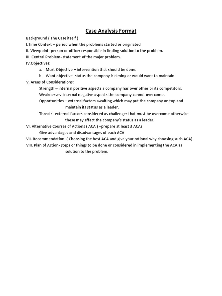 Case Format and Sample Case - Kmart Corporation | PDF | Kmart | Retail