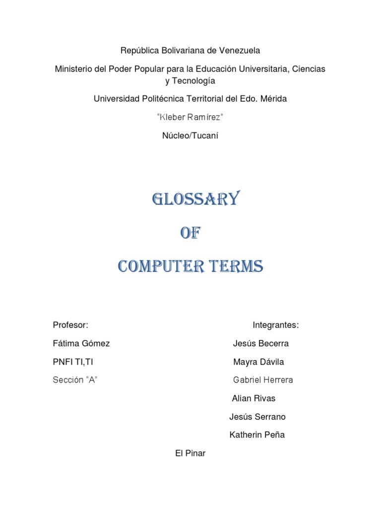 Glossary of Computer Terms | PDF | Computer Virus | Internet