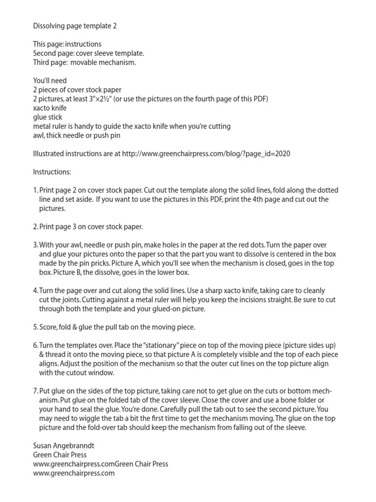 Dissolving Page Template | PDF