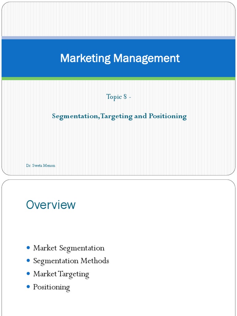 Segmentation Targeting Differentiation And Positioning Pdf Market Segmentation Marketing