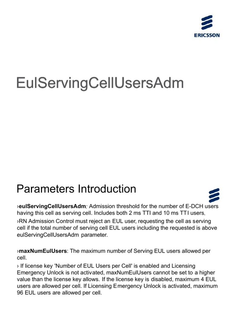 Eul Serving Cell Users Adm | PDF | Computer Networking | Information And Communications Technology