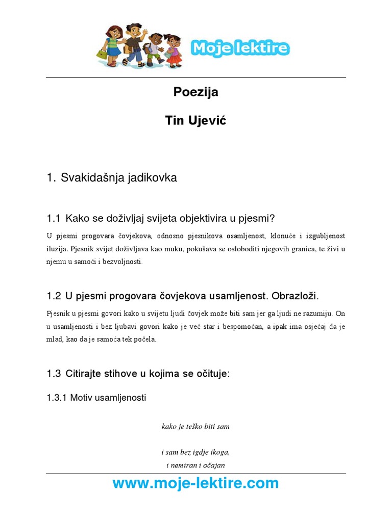 Tin Ujevic Poezija PDF | PDF