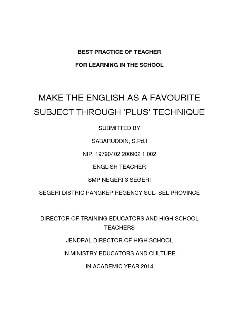 Best Practice of Teacher | PDF