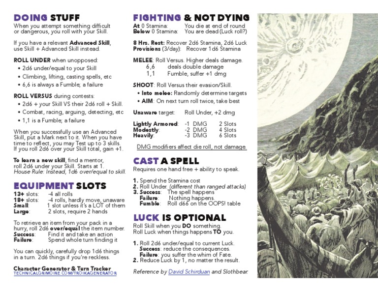 Guide to Combat, Skills Testing, and Luck in Troika!: Rules for ...