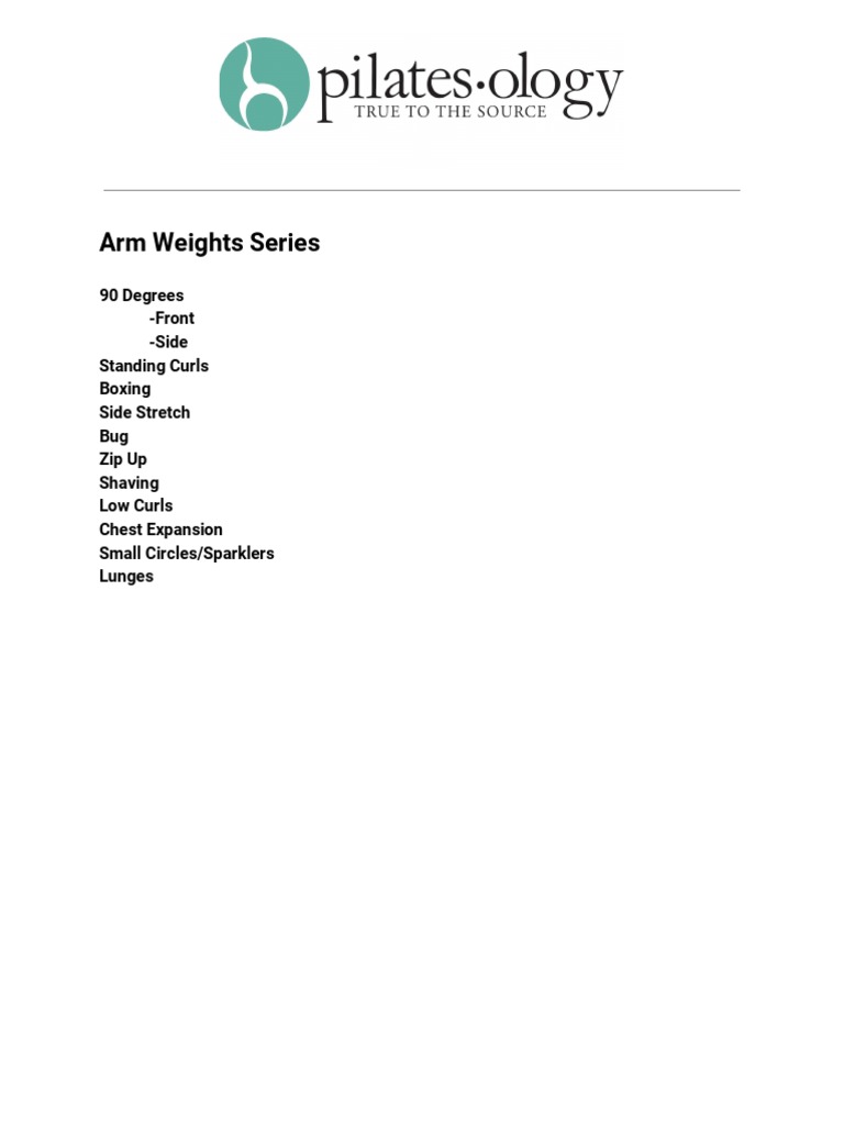 Arm Weights Series PDF | PDF | Wellness
