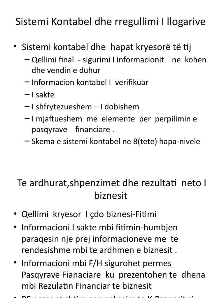 Sistemi Kontabel | PDF