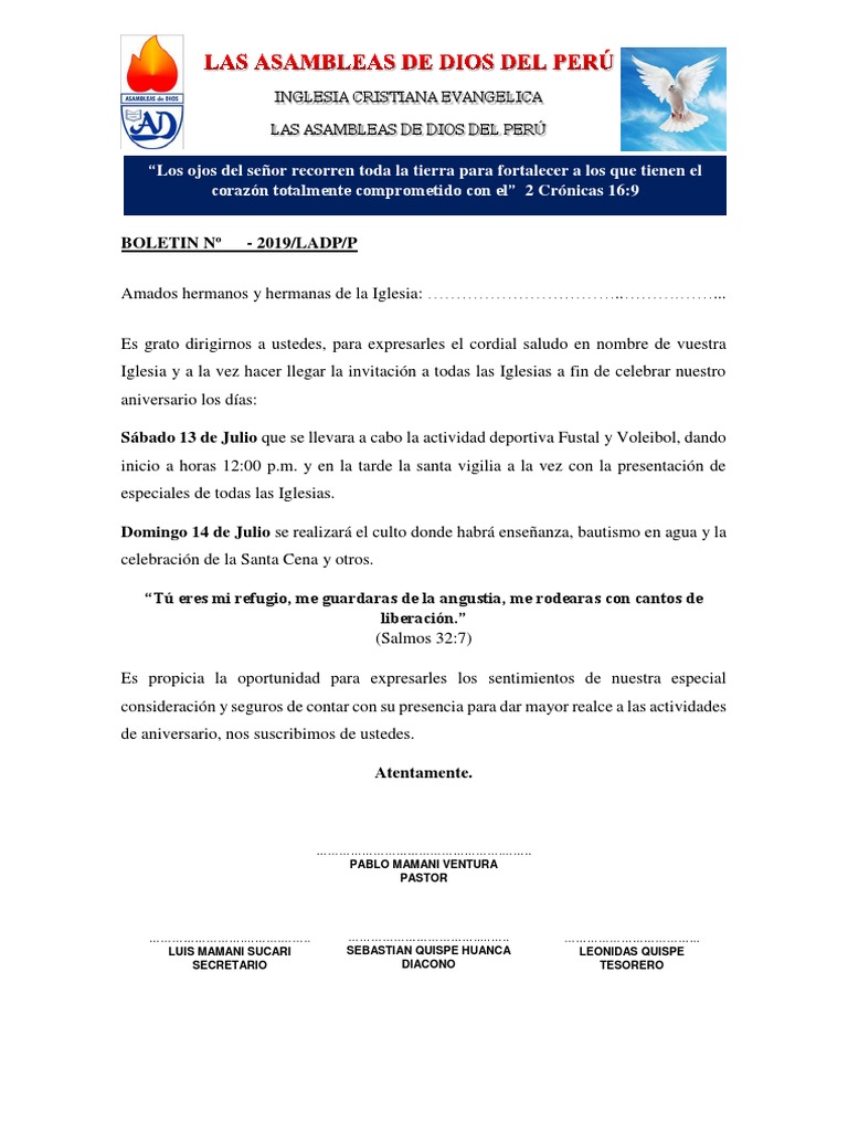 Invitacion Boletin | PDF