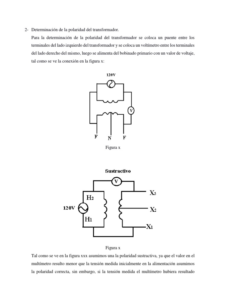 Determinación de La Polaridad Del Transformador | PDF | Transformador | voltaje