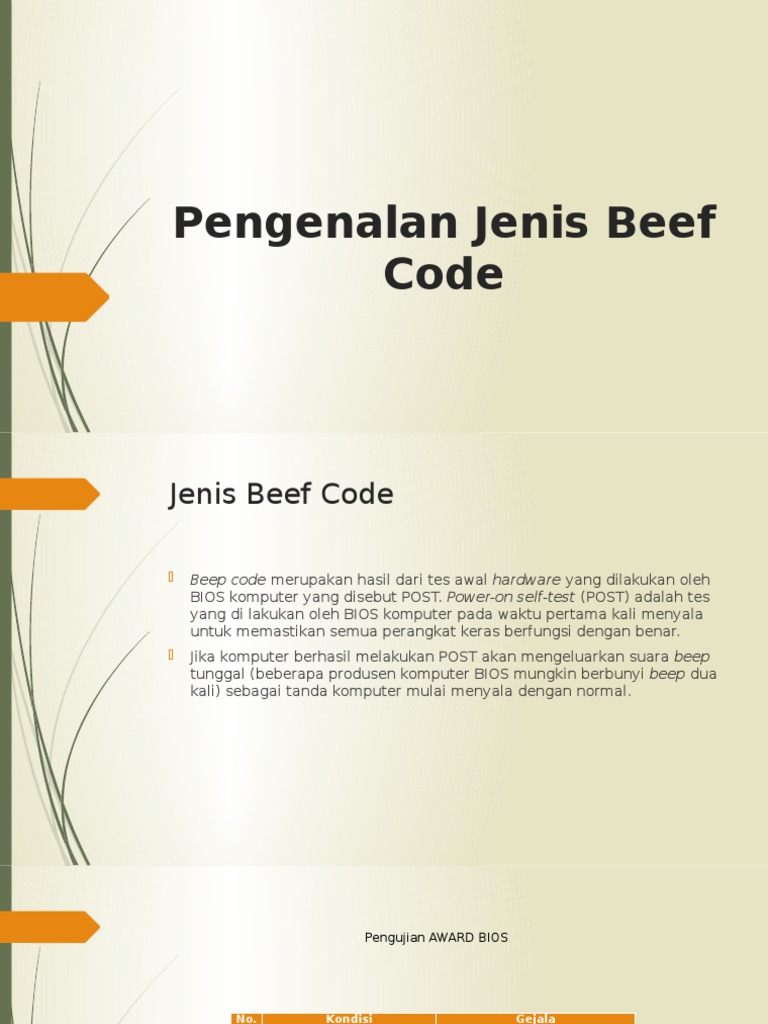 2 - Pengenalan Jenis Kode Beep PDF | PDF