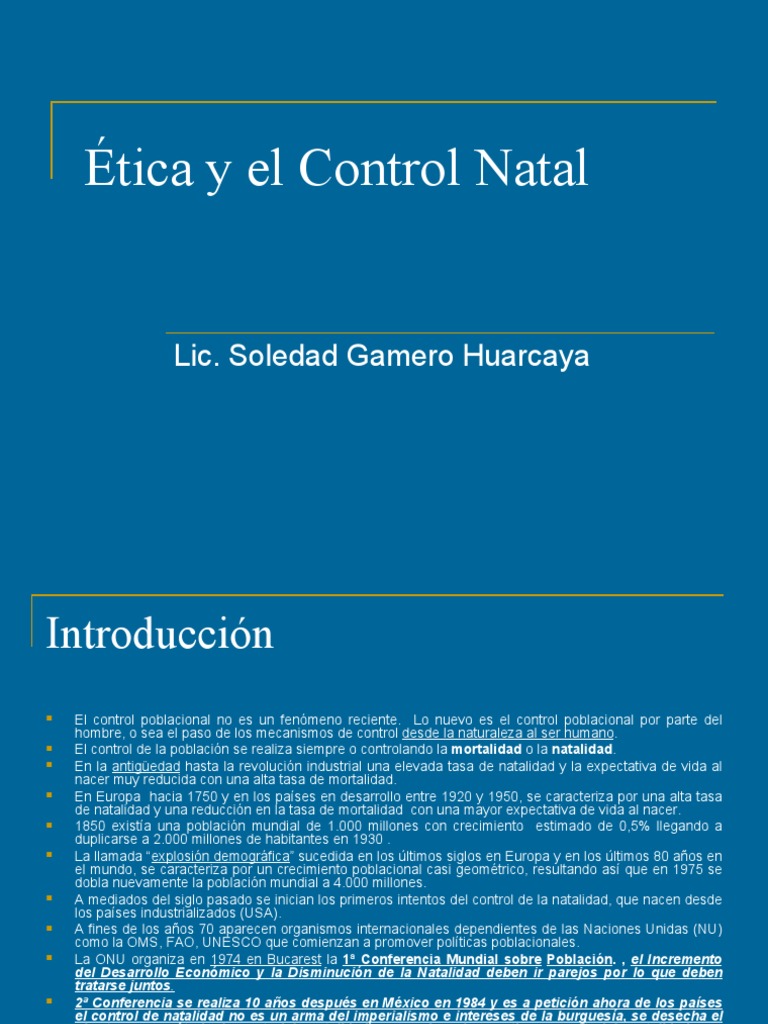 Etica y El Control Natal | PDF | Control de la natalidad | Aborto