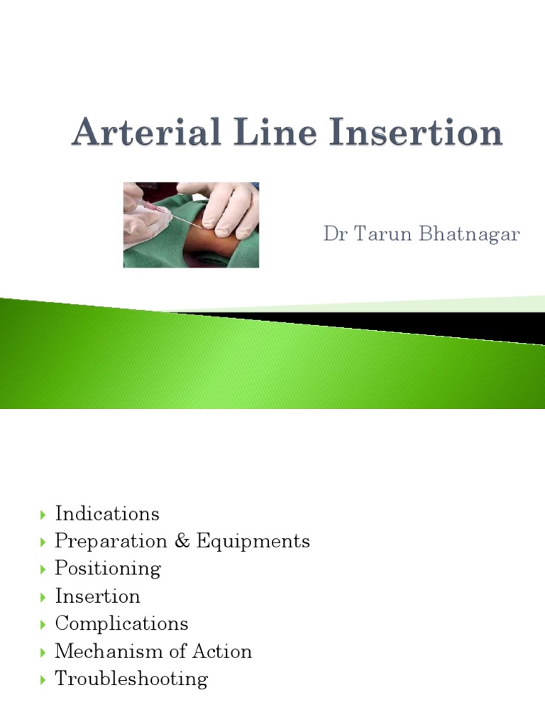 Arterial Line: Indications and Complications | PDF | Blood Pressure ...