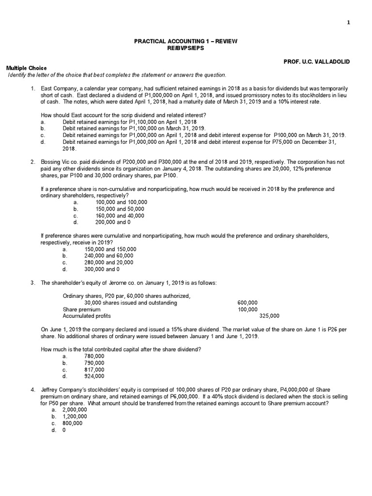 Re BVPS Eps | PDF | Preferred Stock | Stocks