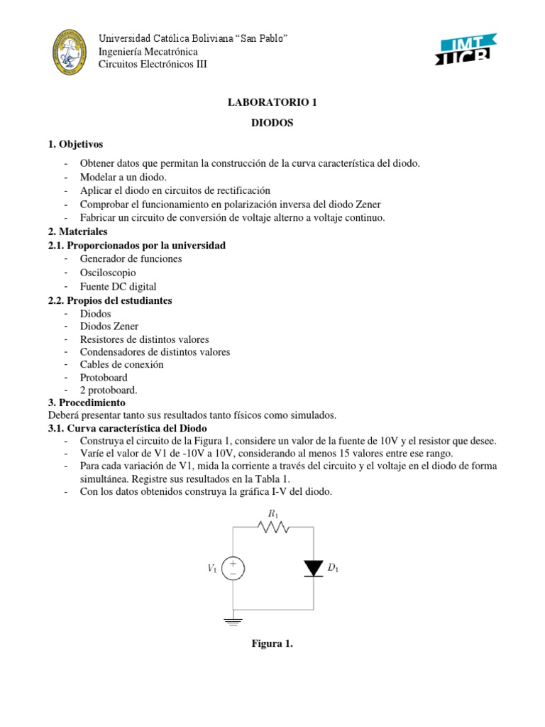 Laboratorio 1 (Diodos) | PDF | Rectificador | Diodo