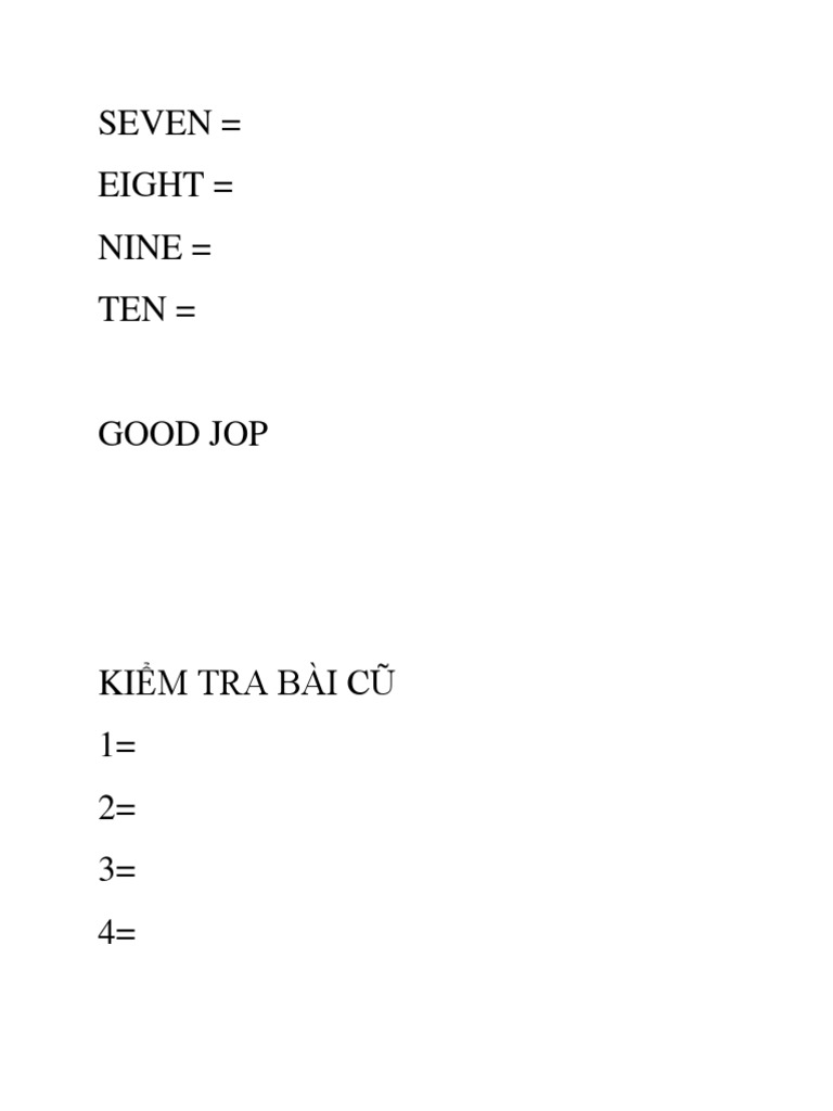 Seven Eight Nine Ten | PDF