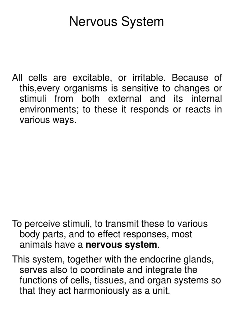 The Nervous System and Sense Organs | PDF | Stimulus (Physiology) | Neuron